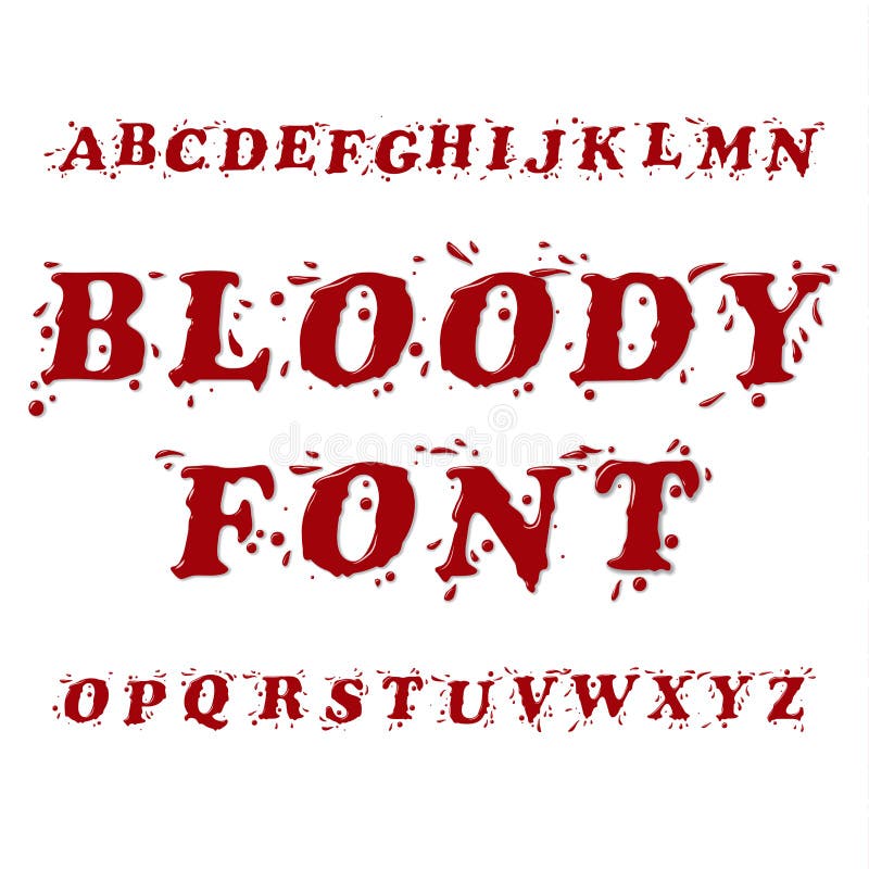 Bloody Font stock vector. Illustration of abstract, blood - 52447513