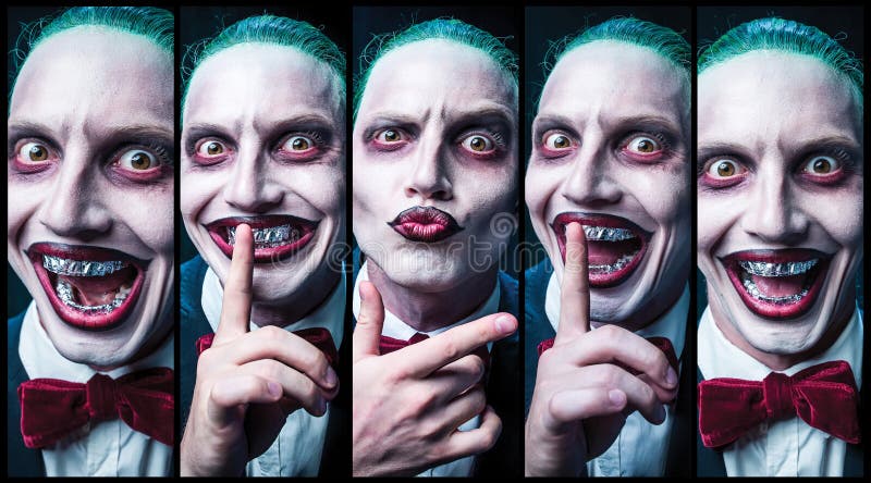 Bloody Halloween Theme: Crazy Vampire Face Stock Image - Image of ...