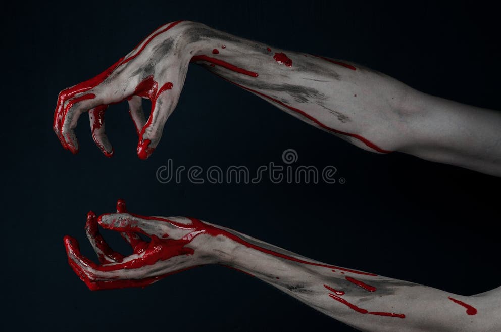 Bloody hand zombie demon stock image. Image of addiction - 44050479