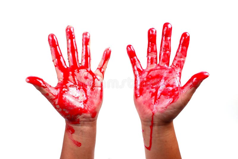 Bloody hand making stock image. Image of kill, isolated - 34512301