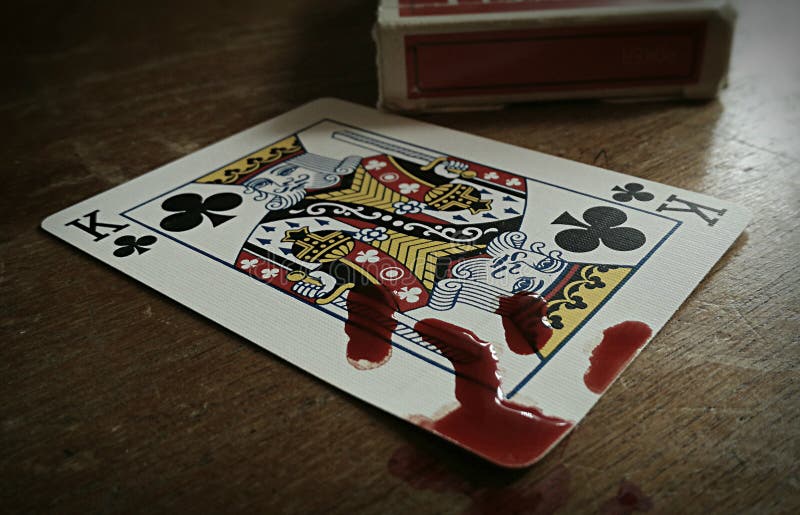 Bloody king stock photo. Image of card, blood, cards - 97942292