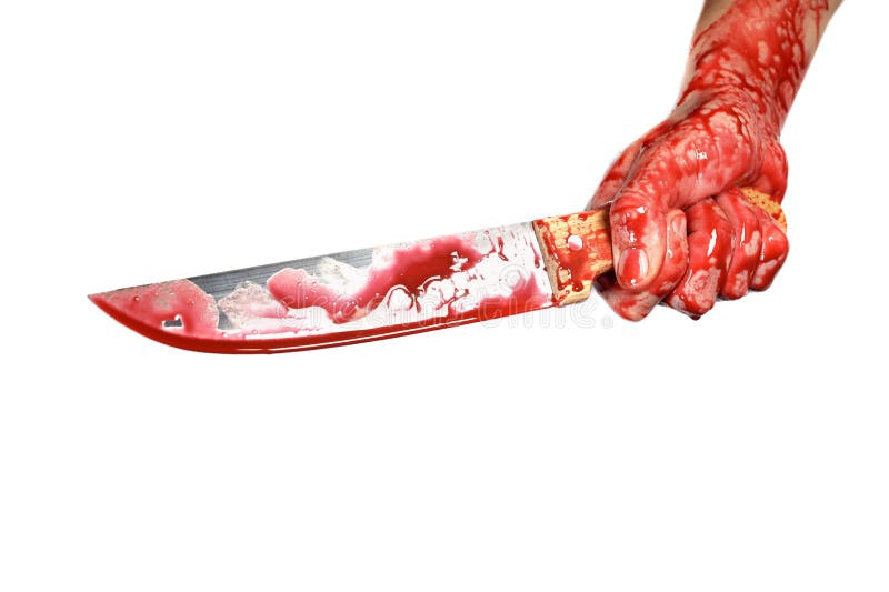 Bloody Knife in Hand, Concept of Violence, Murder, Killer Stock Photo ...
