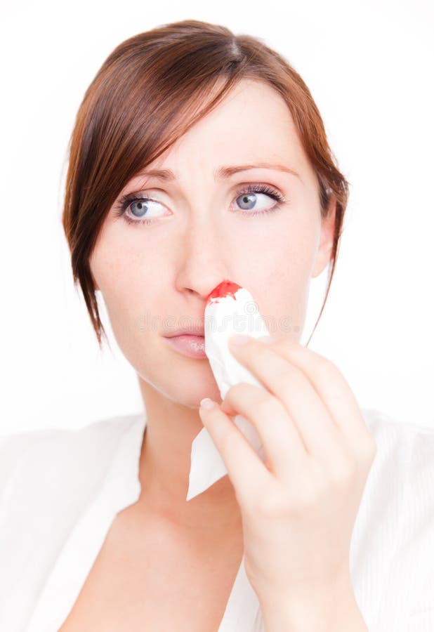 Bloody nose stock photo. Image of head, girl, bleed, color - 23373112