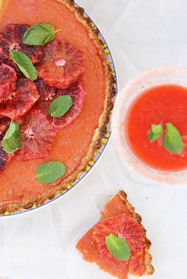 Bloody orange pie stock image. Image of pastry, tart - 29172523