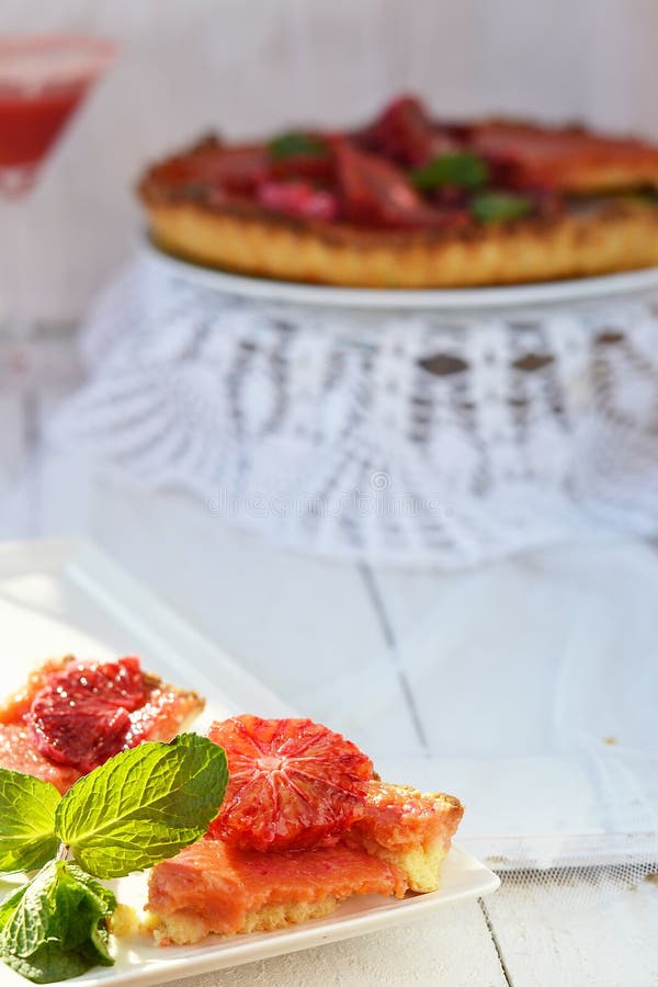 Bloody orange pie stock image. Image of dessert, tart - 29237201