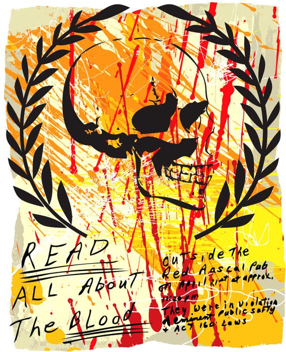 Bloody poem stock vector. Illustration of rebel, dead - 20151545