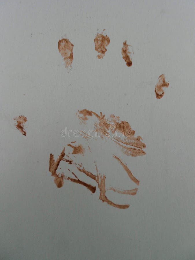 Bloody print of a hand stock image. Image of murder, wall - 69371807