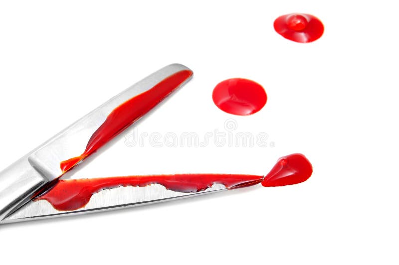 Bloody scissors stock photo. Image of isolated, healthcare - 19316832