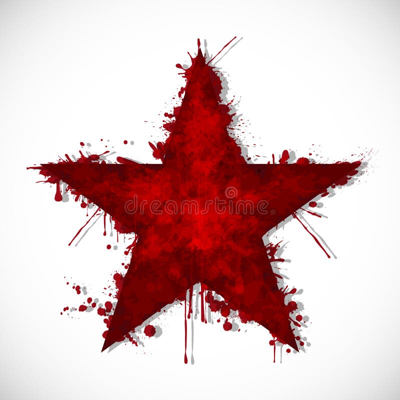 Bloody Star of King David on Red and Black Background Stock ...