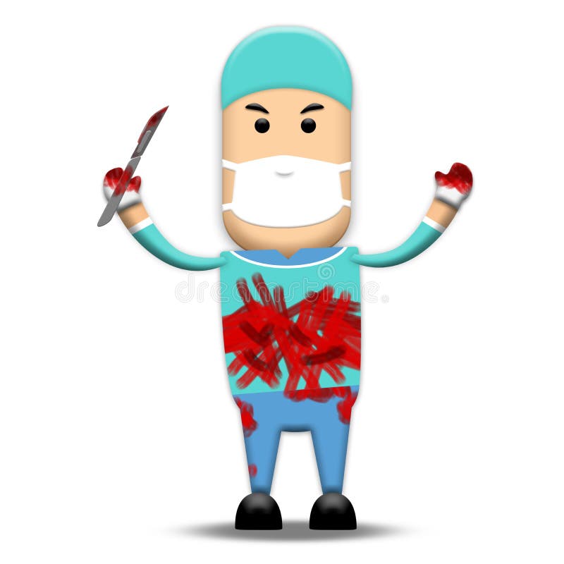 Bloody Surgeon stock photo. Illustration of health, hospital - 26212126