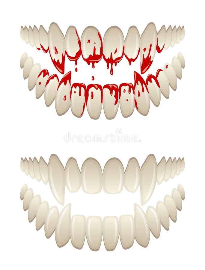 Bloody teeth stock vector. Illustration of drop, isolated - 28705663