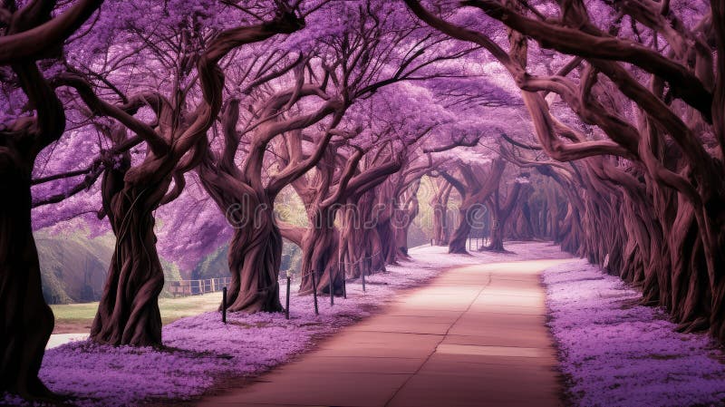 Bloom purple trees stock photo. Image of flora, trees - 339924492