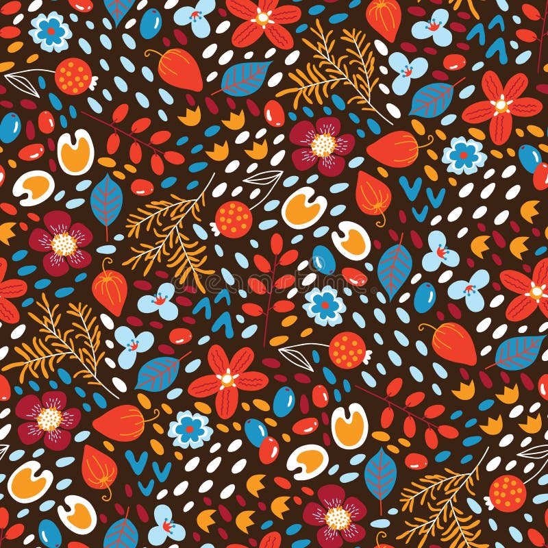 Bloom seamless pattern stock vector. Illustration of doodle - 110612881