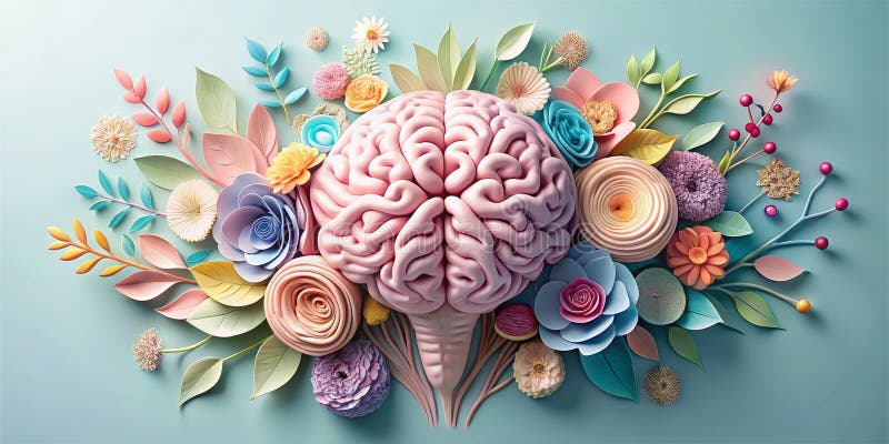 The Bloom of Thought a 3D Paper Flower Composition Featuring a Pink ...