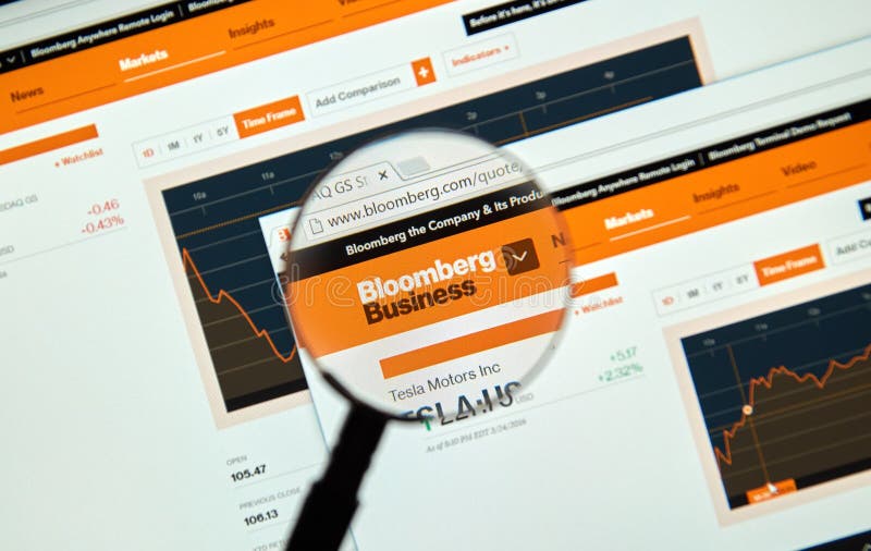 Bloomberg internet page editorial photography. Image of news - 68875517