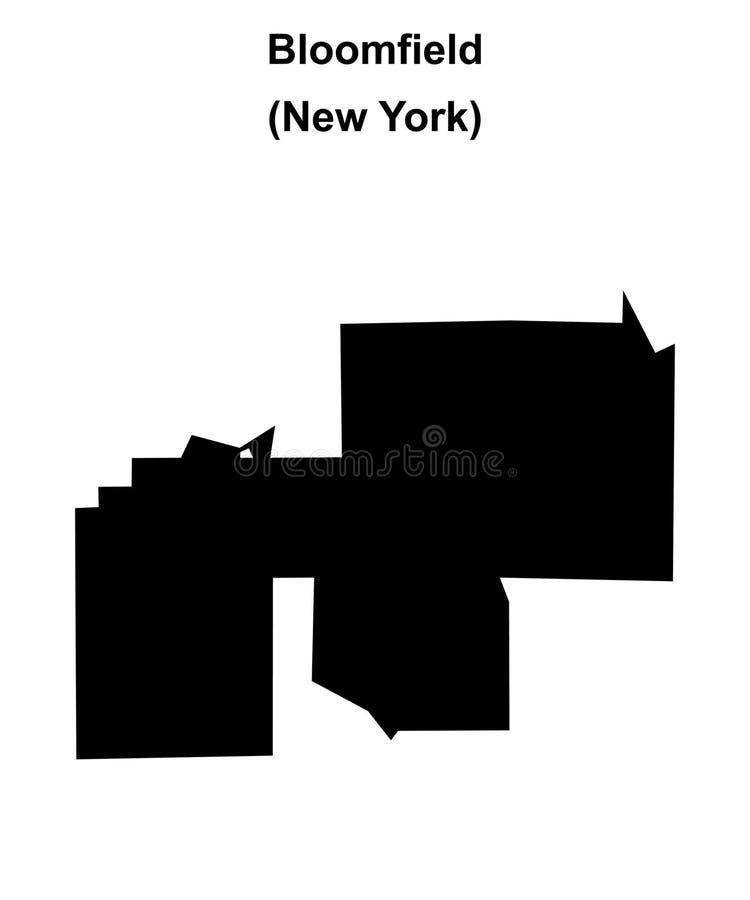 Bloomfield outline map stock vector. Illustration of cartography ...
