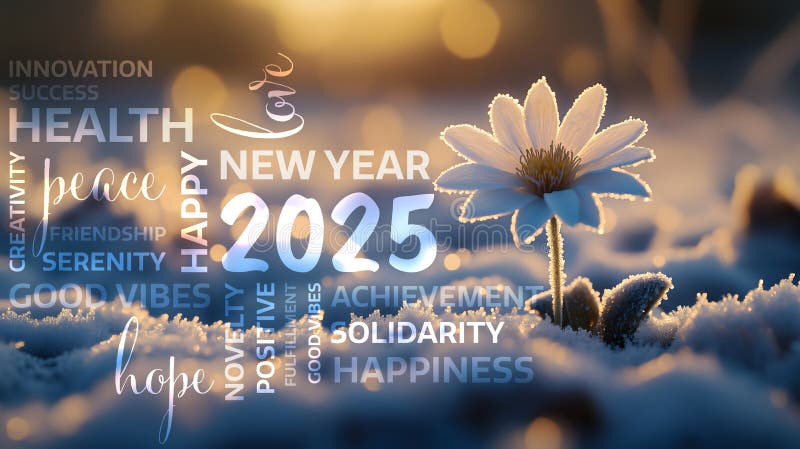 Mindful Resolutions for 2025 Stock Illustration - Illustration of ...