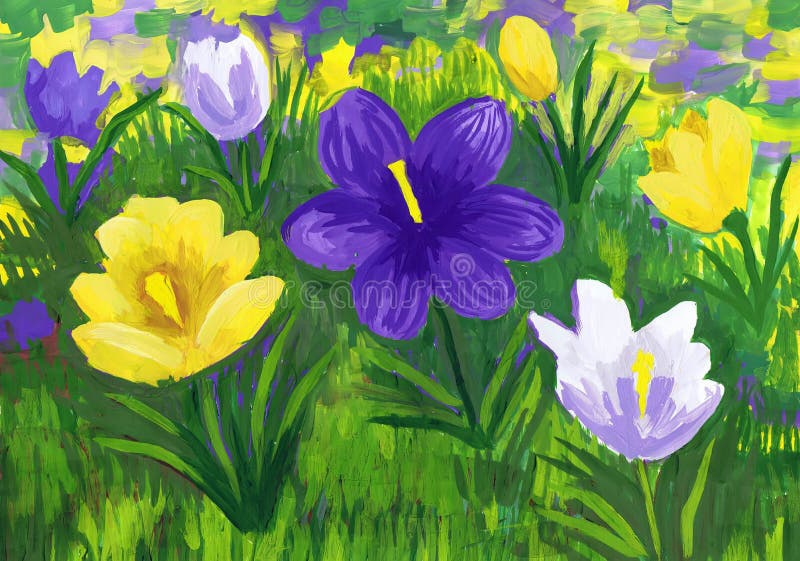 Blooming crocuses. Spring stock photo. Image of creative - 260820722