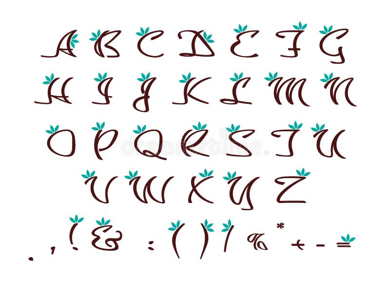 Cursive latin letters stock illustration. Illustration of cursive ...