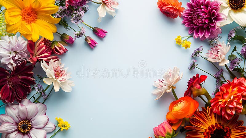 Vibrant Floral Diversity: Elegant Flower Background with Intricate ...
