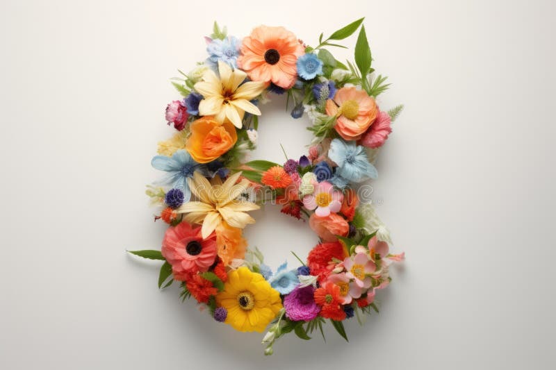 Blooming Figure Eight, Spring Design Stock Illustration - Illustration ...