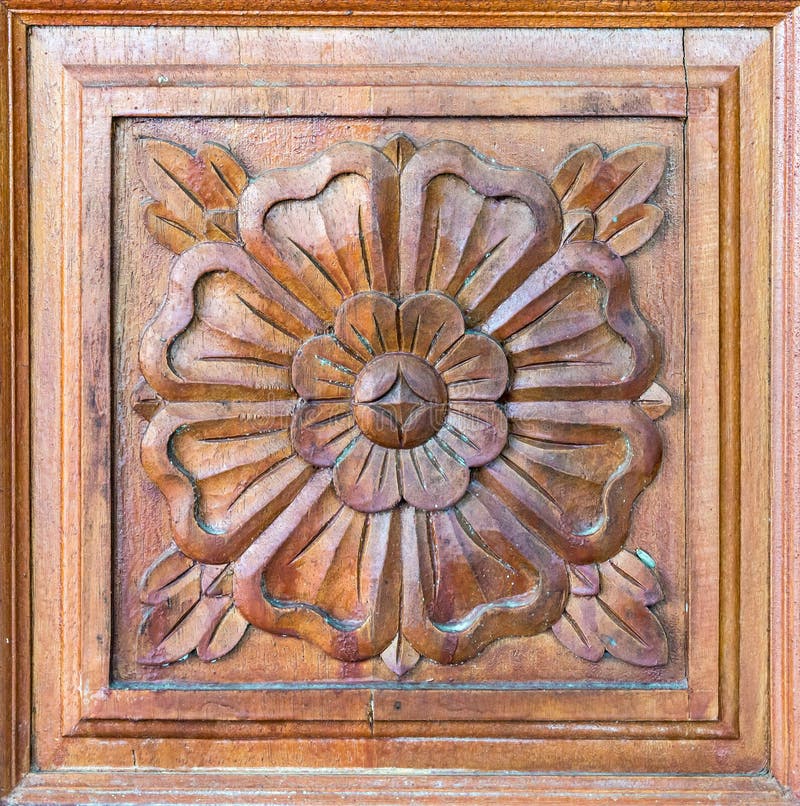 Ancient Flower Pattern in the Traditional Thai Style. Stock Photo ...