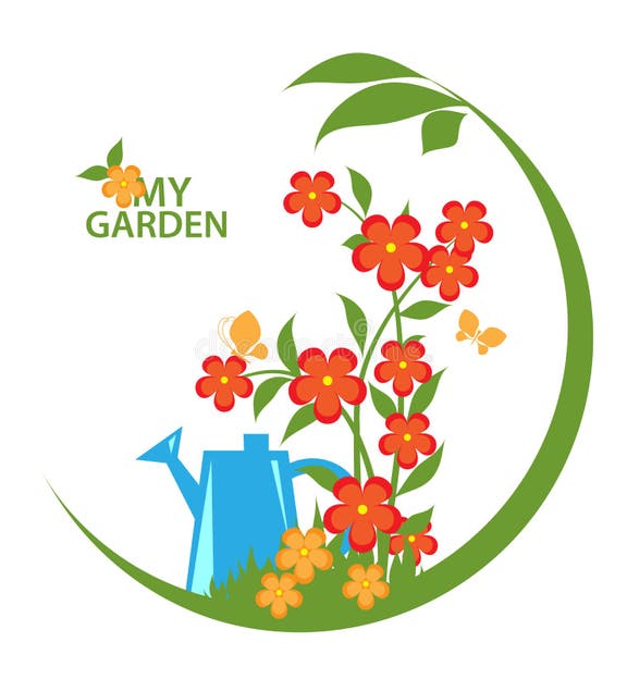 Blooming Garden emblem stock vector. Illustration of floral - 64676363