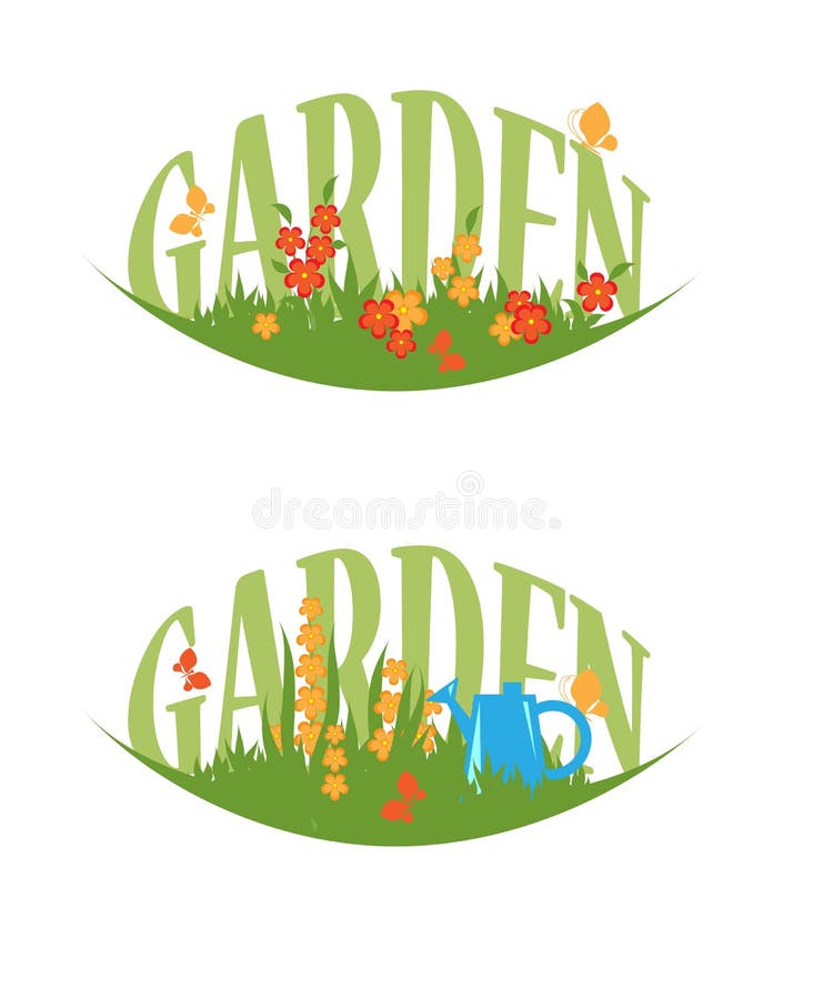 Blooming Garden stock vector. Illustration of label, symbol - 67386248