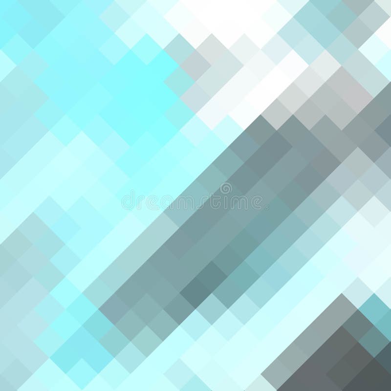 Blooming Pixel Template. Blue Pixel Background. Vector Illustration for ...