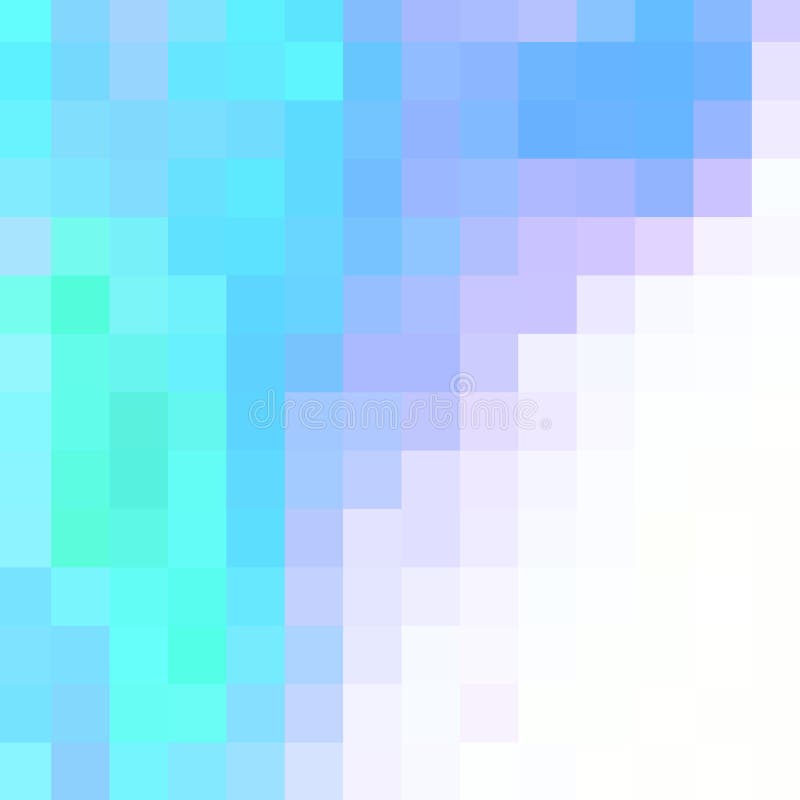 Blooming Pixel Template. Light Blue Pixel Background. Vector ...