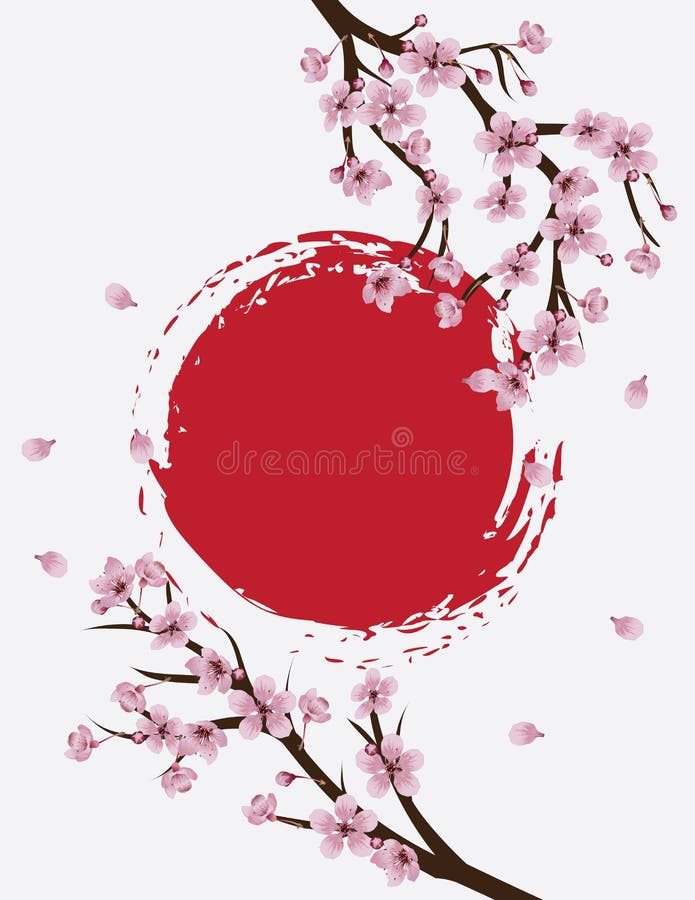 Blooming Sakura Banner stock vector. Illustration of blossom - 116805802