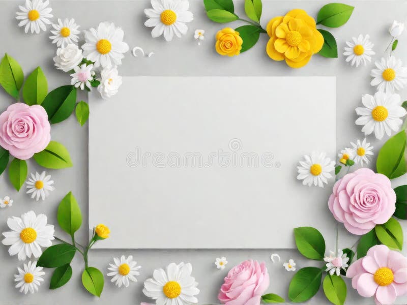 Blooming Spring Frame for Your Congratulations and Spring Sales Design ...