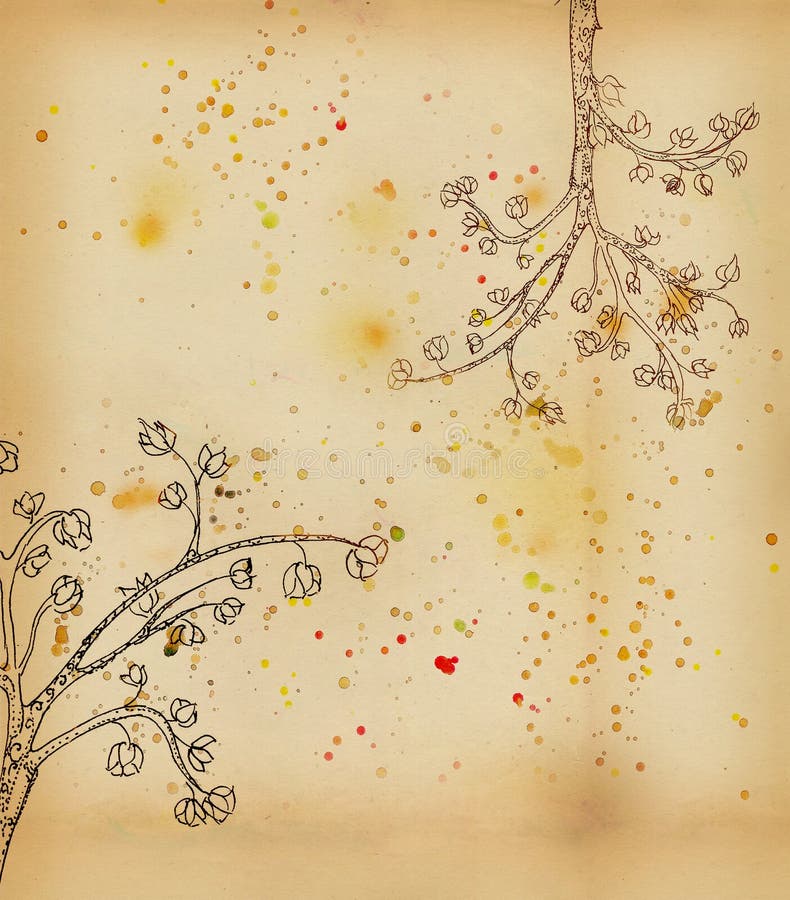 Blooming tulip tree stock illustration. Illustration of material - 18592267