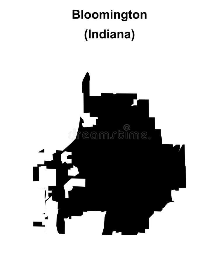 Bloomington outline map stock vector. Illustration of territory - 357279640