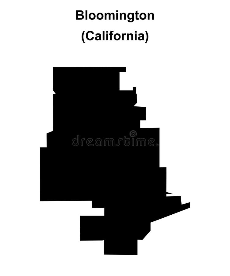Bloomington outline map stock vector. Illustration of california ...
