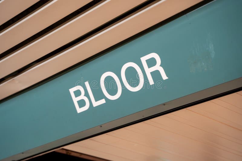 Bloor Sign at Subway Station in Toronto Editorial Photo - Image of ...