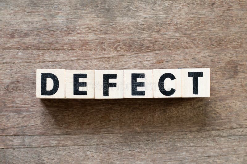 Palabra De Defecto Hecha De Bloques De Madera Con Letras Negras Una ...
