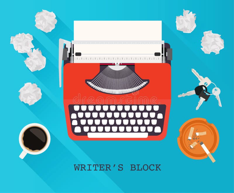 Bloque de los escritores ilustración del vector. Ilustración de ...