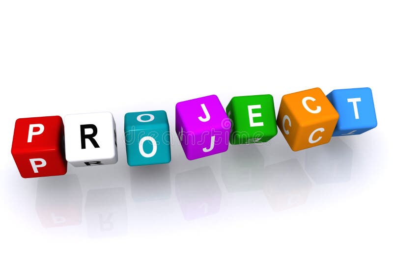 Bandera De La Letra De La Palabra Del Proyecto Ilustración del Vector ...