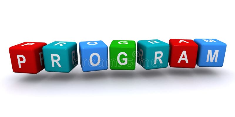 Bloque De Palabras Del Programa En Blanco Stock de ilustración - Ilustración de tarjeta, nuevo ...
