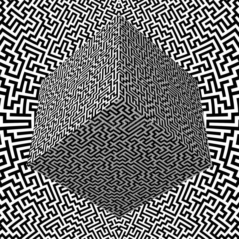 Bloque Del Laberinto Y Laberinto Stock de ilustración - Ilustración de ...