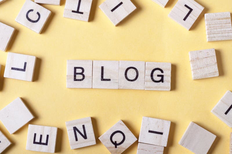 Bloques De Madera Con La Palabra BLOG ABC De Madera Foto de archivo ...