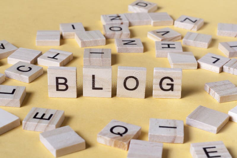 Bloques De Madera Con La Palabra BLOG ABC De Madera Imagen de archivo ...