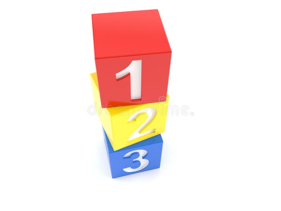 Bloques 123 del juguete stock de ilustración. Ilustración de eduque ...