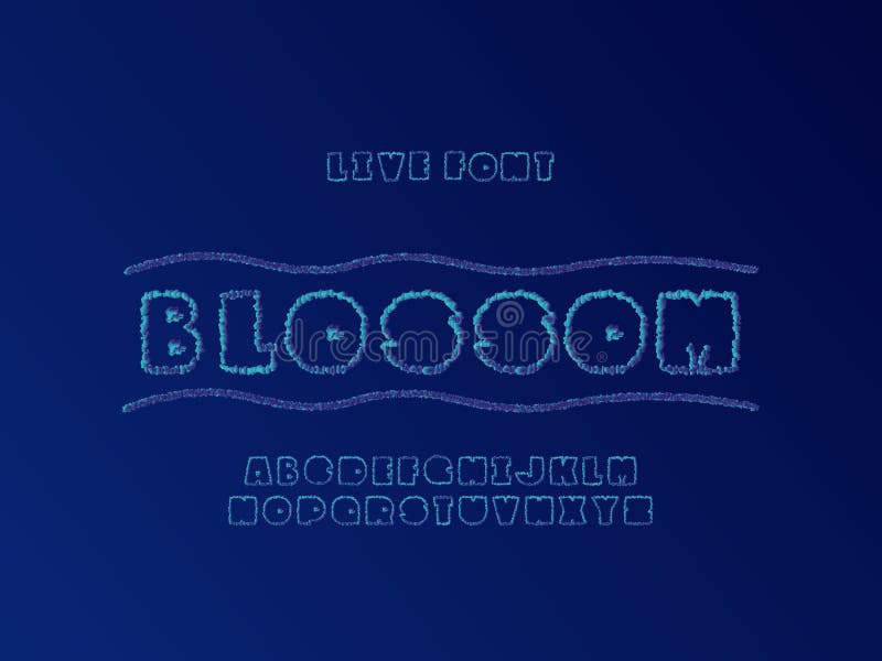 Blossom Font. Vector Alphabet Letters Stock Vector - Illustration of ...