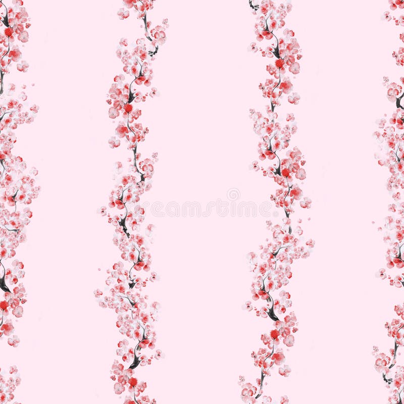 Blossom sakura pattern stock illustration. Illustration of leaf - 60036207