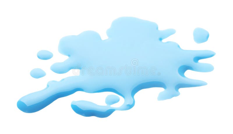 Blot of Light Blue Printer Ink Isolated on White Stock Illustration ...