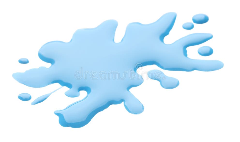 Blot of Light Blue Printer Ink Isolated on White Stock Illustration ...