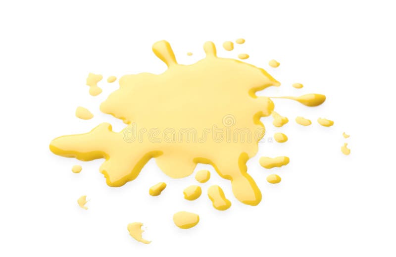 Blot of Yellow Printer Ink Isolated on White Stock Image - Image of ...