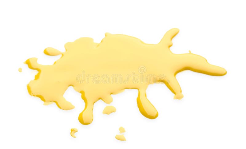 Blot of Yellow Printer Ink Isolated on White Stock Illustration ...